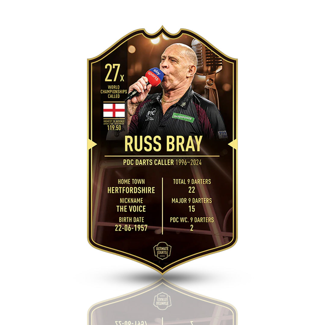 Russ Bray Signed Ultimate Darts Card | The Voice Collectible at ...